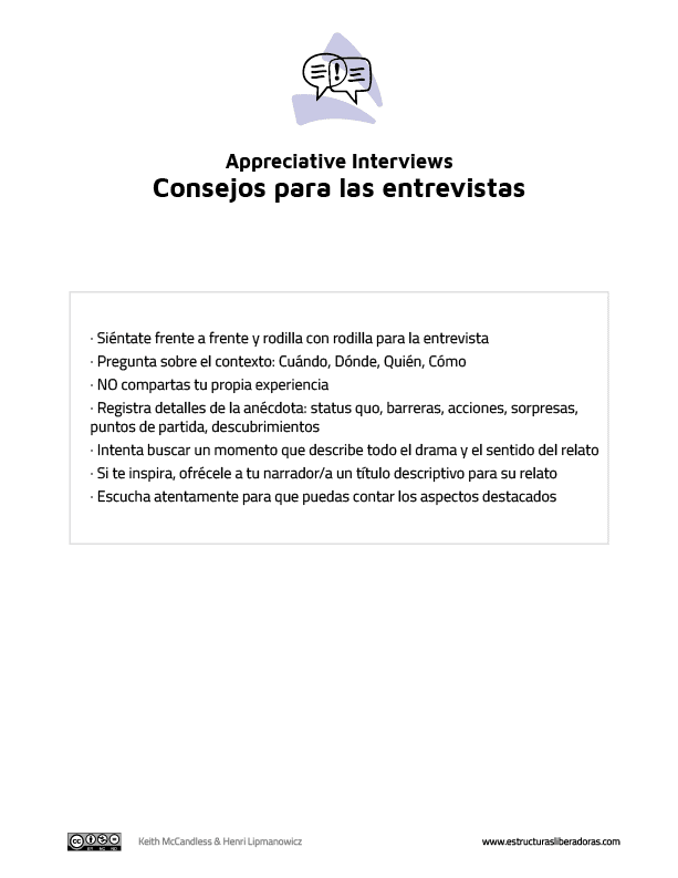Appreciative Interviews - Estructuras Liberadoras